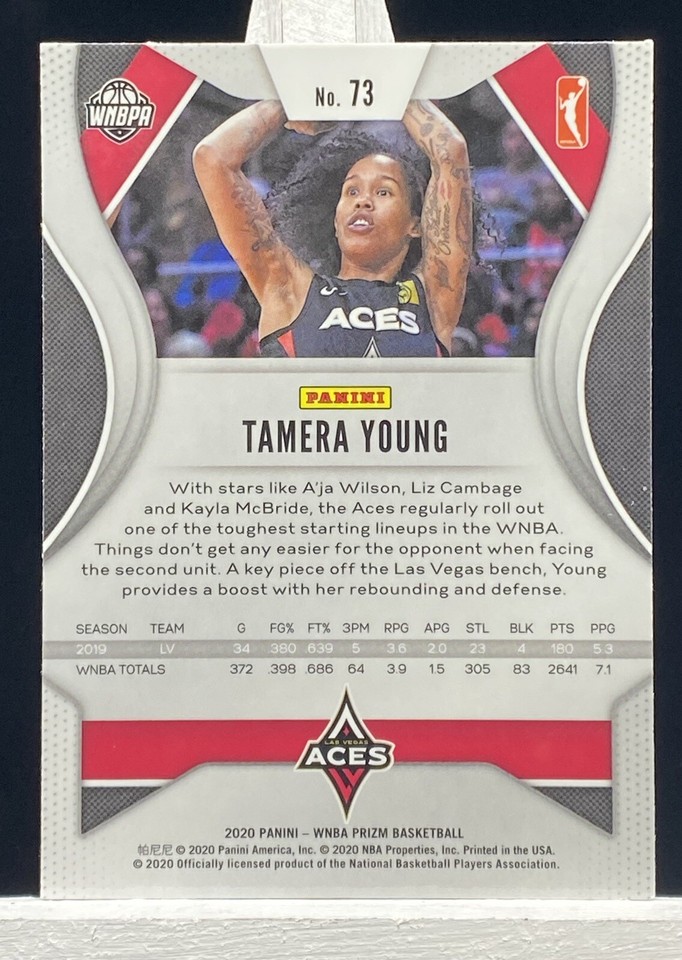 2020 Panini Prizm WNBA Tamera Young Base #73 Aces C738 | eBay