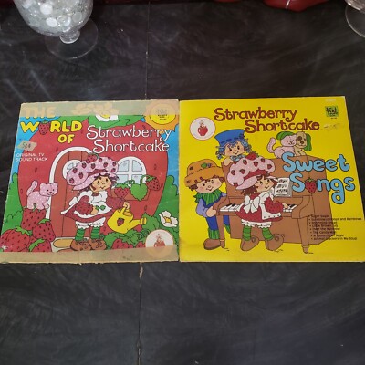 Lot of 2 Vintage Strawberry Shortcake Vinyl Record Albums Soundtrack ...