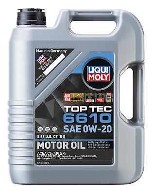 LIQUI MOLY 5L Top Tec 6610 Motor Oil SAE 0W FOR 20 Land Rover Range ...