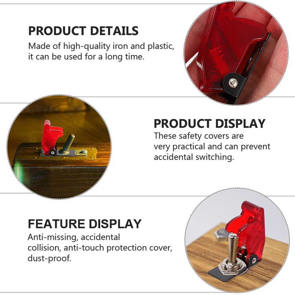 4 Pcs Round Switch Guard Cover Waterproof Toggle Automotive Switches ...