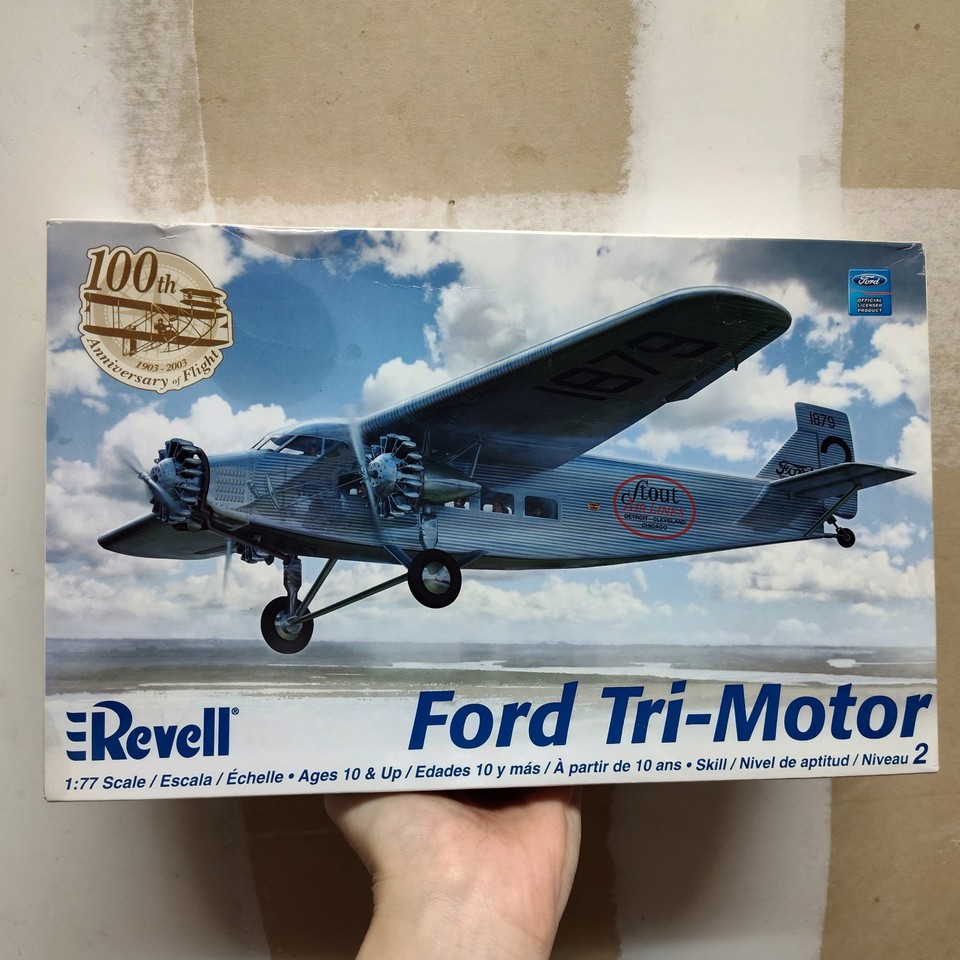 1/77 Scale Revell, Ford Tri-Motor Airplane Model Kit #85-5246 BN Open ...
