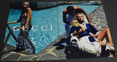 2010 Print Ad Clothing Fashion Style Heels Art Gucci Swimming Pool Wet ...