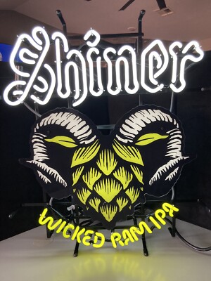 Pick up only 91709 NEW Shiner Brewing Wicked IPA Ram Bar Neon Beer ...