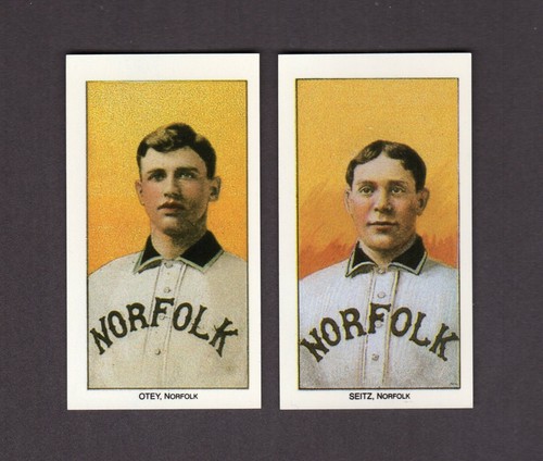 1909-1911 T206 NORFOLK TARS Complete 2 card Team REPRINT Set | CCC 1988 ...
