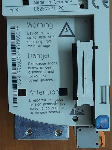 Lenze 8200 vector frequency inverter 0.37 Kw. - Type: E82EV371K2C -Used ...