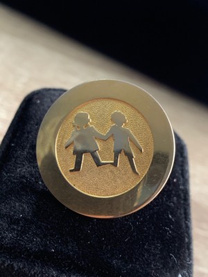 Vintage Gold Tone NSPCC pin badge | eBay UK