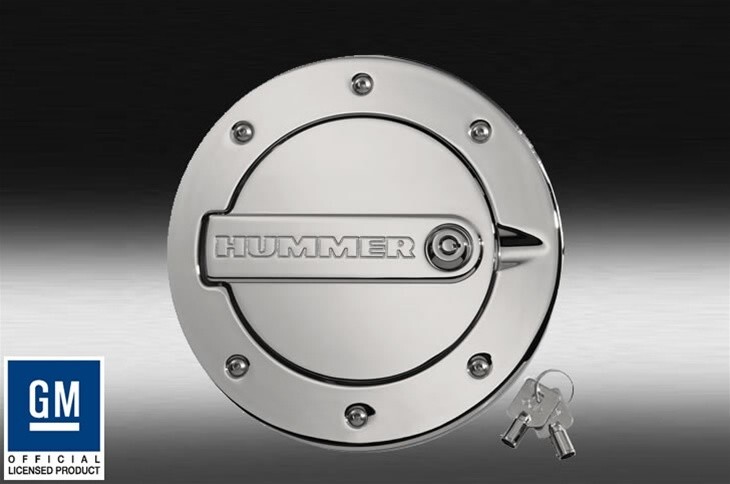 Hummer H3 & H3T DefenderWorx Billet Chrome Locking Fuel Door ...