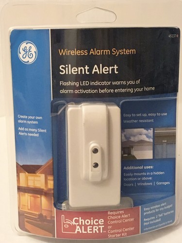 GE SILENT ALERT Wireless Alarm System Flashing LED General Electric ...