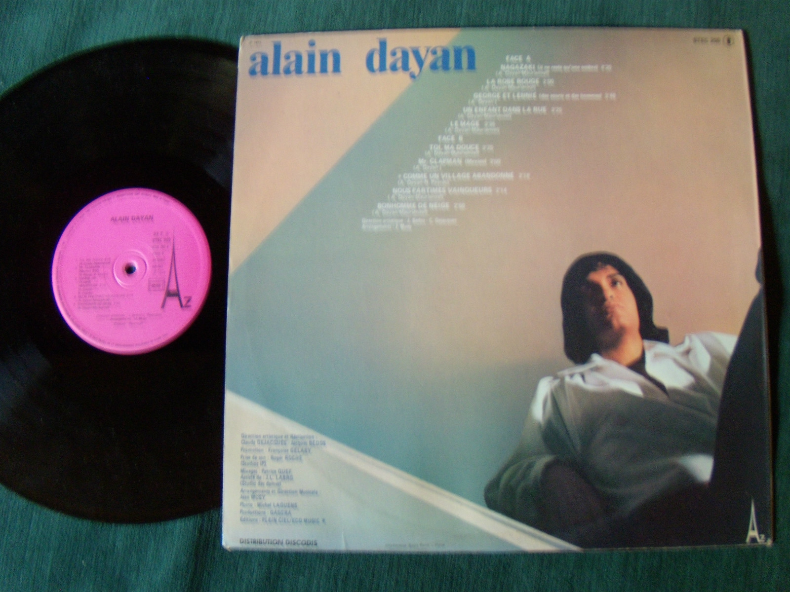 ALAIN DAYAN "NAGASAKI" LP 1975 DISC AZ STEC 200 CLAUDE DEJACQUES ...