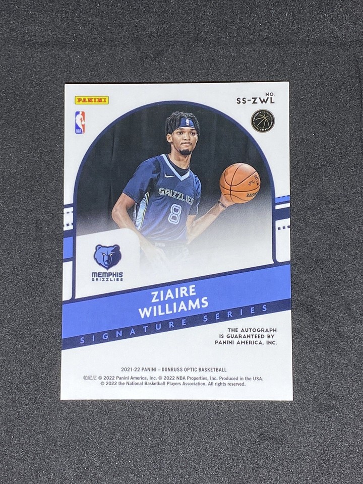 Ziaire Williams 2021-22 Optic Signature Series Rookie Auto SS-ZWL ...