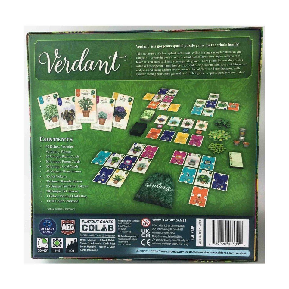 AEG Boardgame Verdant (Kickstarter Ed) Box VG+/NM | eBay