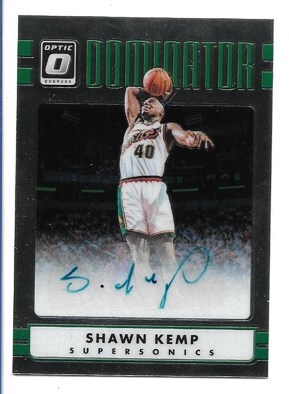 2016-17 Panini Donruss Optic - Dominator Signatures Shawn Kemp #36 /25 ...