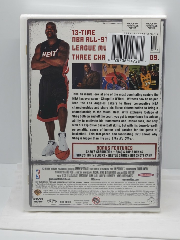 NBA Shaquille O'Neal: Like No Other (DVD, 2006) New 12569765108| eBay
