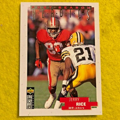 JERRY RICE 49ERS , 1996 COLLECTORS CHOICE POST SEASON HEROICS FOOTBALL ...