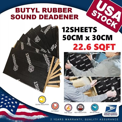 2.1Sqm Butyl Car Van Vibration Proofing Audio Sound Deadening Damping ...