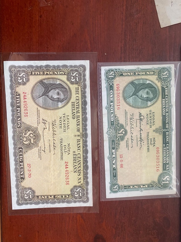 6 Irish bank notes + old cashed Cheque (1926) | eBay UK