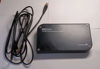 StarTech.com Info Safe 3.5 Black External USB IDE Hard Drive Enclosure ...