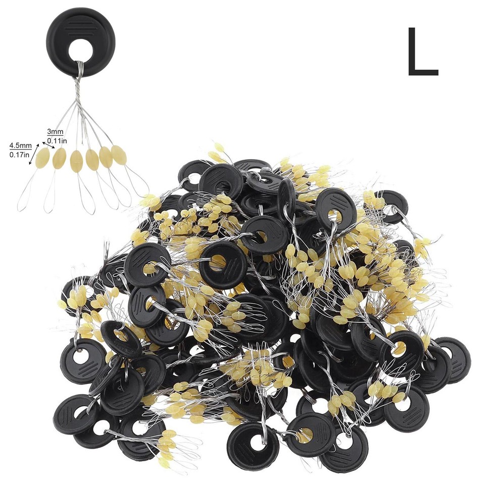 600pcs Olive Type Yellow Rubber Bobber Stop Float Sinker Stop for ...