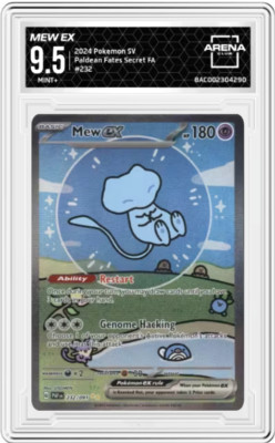 MEW EX BUBBLE 2024 POKEMON SV PALDEAN FATES SIR ILLUSTRATION RARE #232 ...