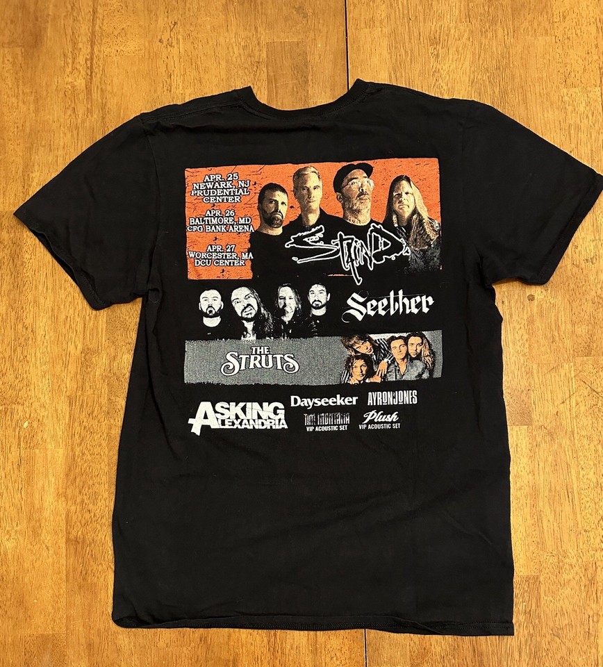 Staind 2024 Tour T Shirt Medium Parking Lot Tee Seether Asking ...