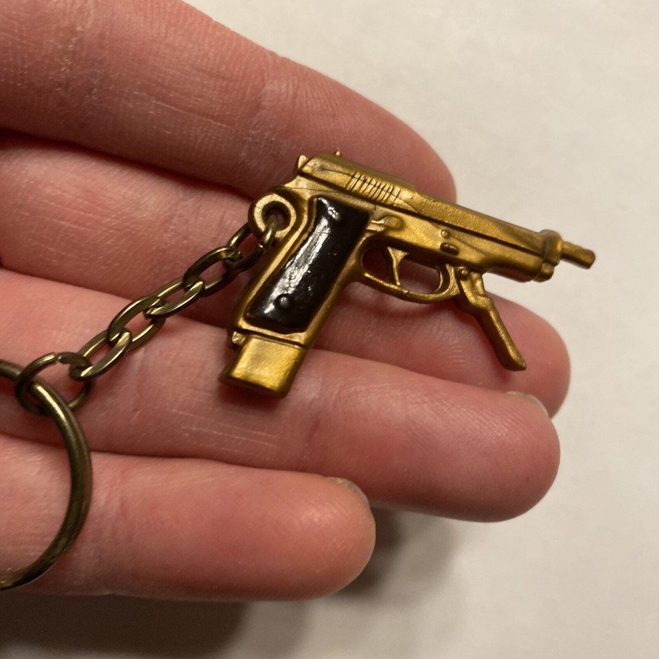 Vintage Miniature Toy Plastic Gun Pistol Handgun Firearm Keychain Charm ...
