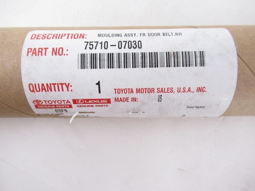 Genuine OEM Toyota 75710-07030 Passenger Front Belt Molding Sweep 2019 ...