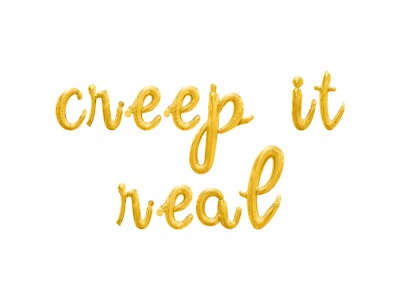 CREEP IT REAL Cursive Letter Balloon Banner - Halloween Party Supply ...