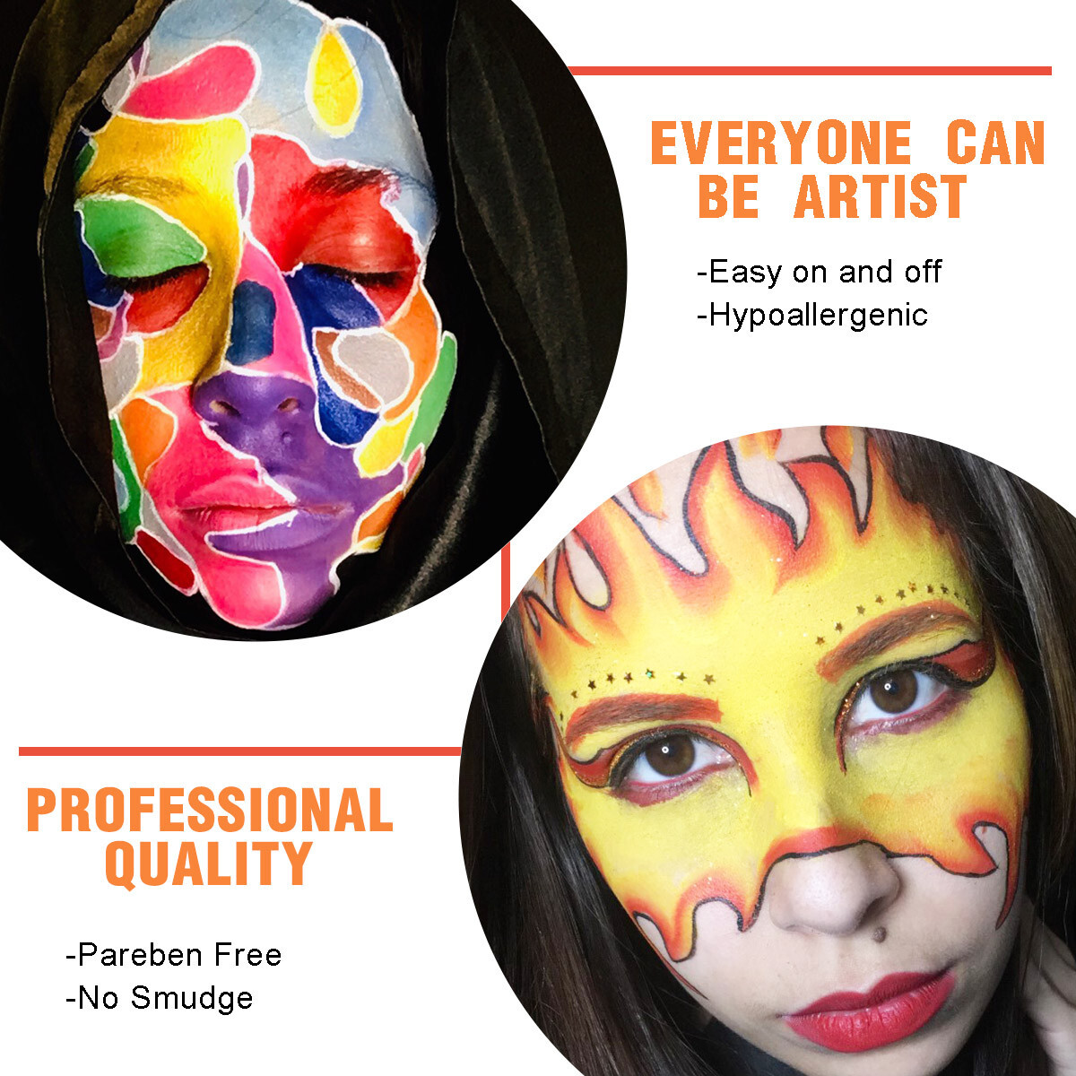 Bowitzki Professional Face Paint Kit Face Painting Kits for kids Party ...