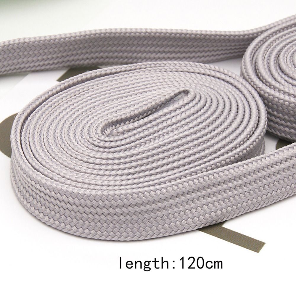 Solid Color Braided Shoelace 120cm Flat Shoestring Sports Outdoor | eBay