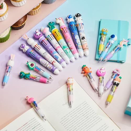 18 Pcs Multicolor Pen in One 12 Pcs 4 In1 Multicolor Ballpoint Pen 6 ...