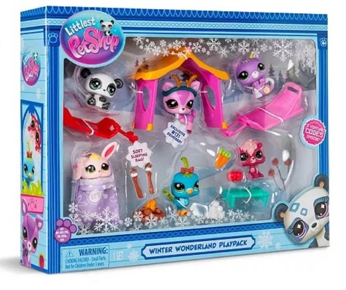 Littlest Pet Shop Winter Wonderland Playpack Playset W/ Exclusive #121 ...