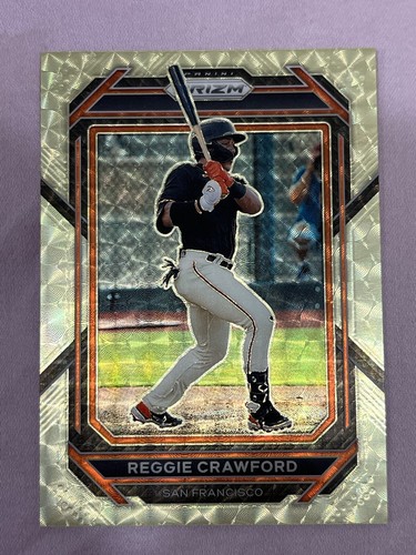 Reggie Crawford 2023 Panini Prizm Gold Vinyl Superfractor 1/1 Giants 1 ...