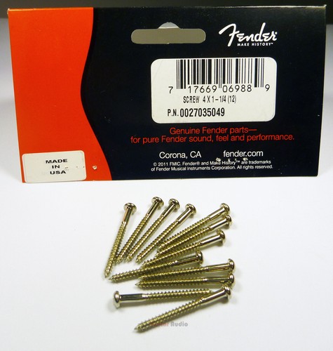 Genuine Fender Pickup Mounting Screws for P Bass/J Bass - Set of 12 ...