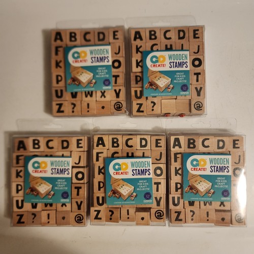 (5) New 30 Piece Wooden Ink Stamp Kits | eBay