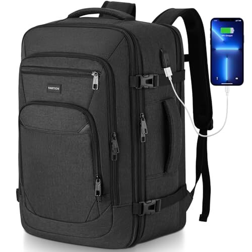 Expandable Carry on Backpack,42L Extra Large Travel Backpack Weekender ...