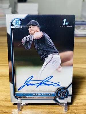 2022 Bowman Draft Jared Poland 1st Bowman Auto #CDA-JPD Marlins RC 🔥 ...