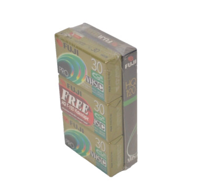 NEW Fuji VHS-C 3-Pack w/ HQ 120 Blank VHS Cassette Bundle Pack TC-30 SEALED | eBay