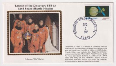 SPACE SHUTTLE DISCOVERY STS-53 LAUNCH Colorano Space Cover C8878 | eBay