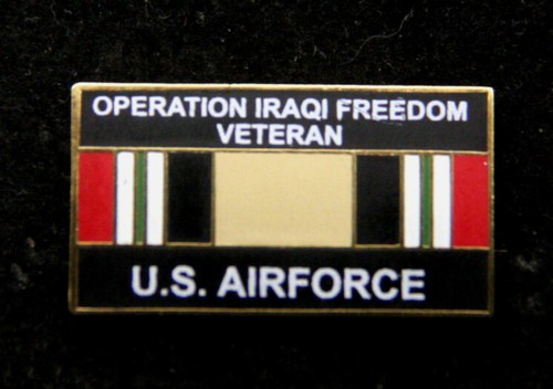OPERATION IRAQI FREEDOM WAR VETERAN OIF RIBBON LAPEL PIN UP IRAQ US AIR ...