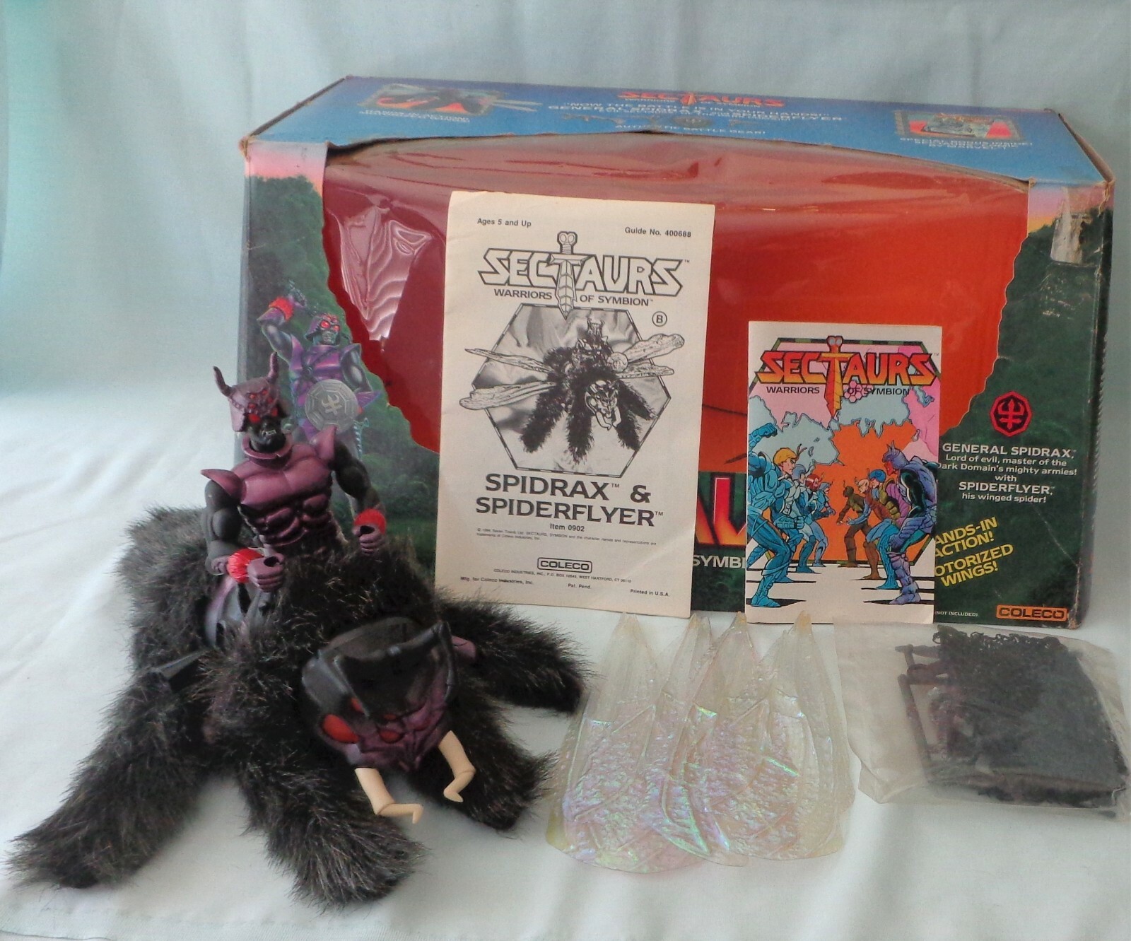 Sectaurs General Spidrax Action Figure Spiderflyer Hand Puppet Comic ...