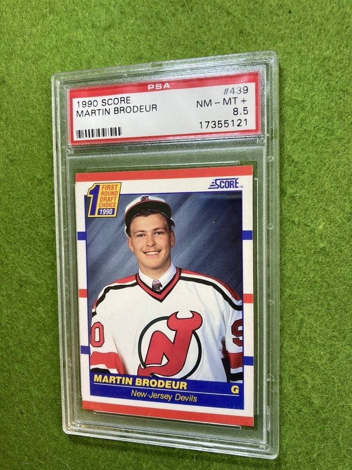 Martin Brodeur ROOKIE CARD JERSEY#30 New Jersey DEVILS PSA 8.5 NHL RC ...