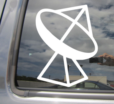 SETI Radar Receiver Dish - Extra Terrestrial Alien Car Vinyl Decal ...
