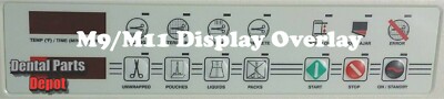 Midmark M9 & M11 Replacement Display Overlay Sticker (Red Display) RPI# ...