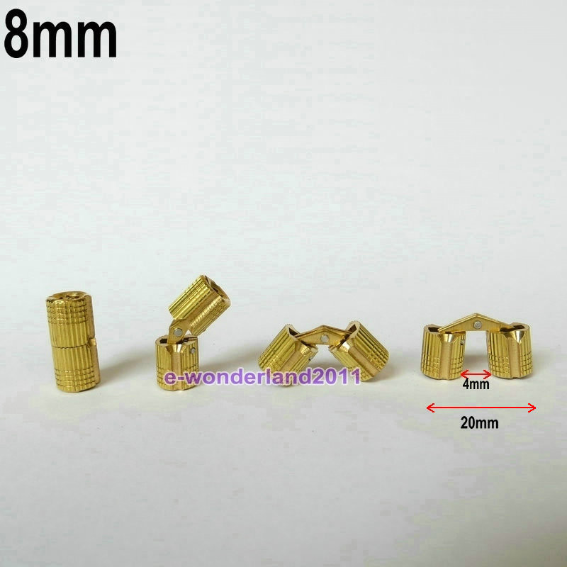 4x Hidden Hinge Invisible Hinge Barrel Concealed Hinge 8/10/12/14/16 ...