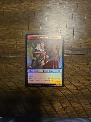 Human Rogue \ Mercenary Token | FOIL | - Outlaws of Thunder Junction ...