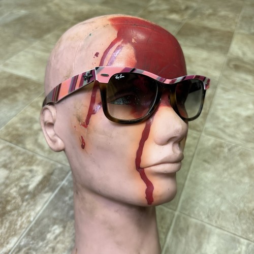 Ray Ban Wayfarer Sunglasses RB2143 Pink / Multi Color Striped Womens ...