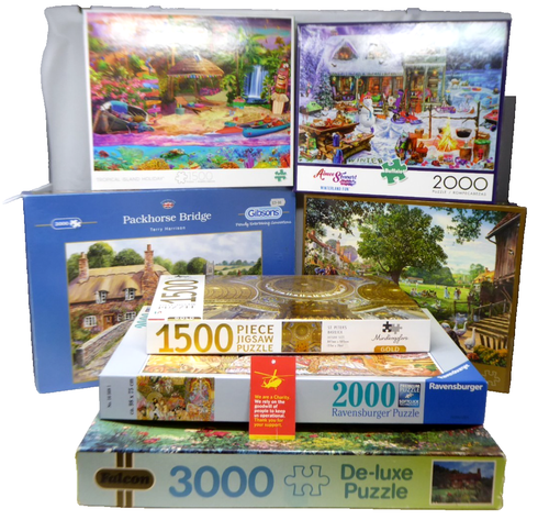 Jigsaw Puzzle Bundle 1500-3000 Pieces Falcon, Ravensburger, Gibsons #1 ...