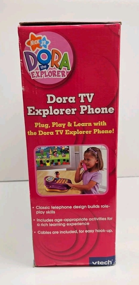 2007 VTech Nick Jr. Dora The Explorer Tv Phone Plug Play Learn New | eBay