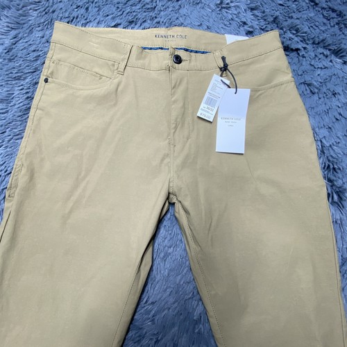 Kenneth Cole Tech Pants Mens 4way Stretch Golf Slim Fit Brown Sz 36x32 ...