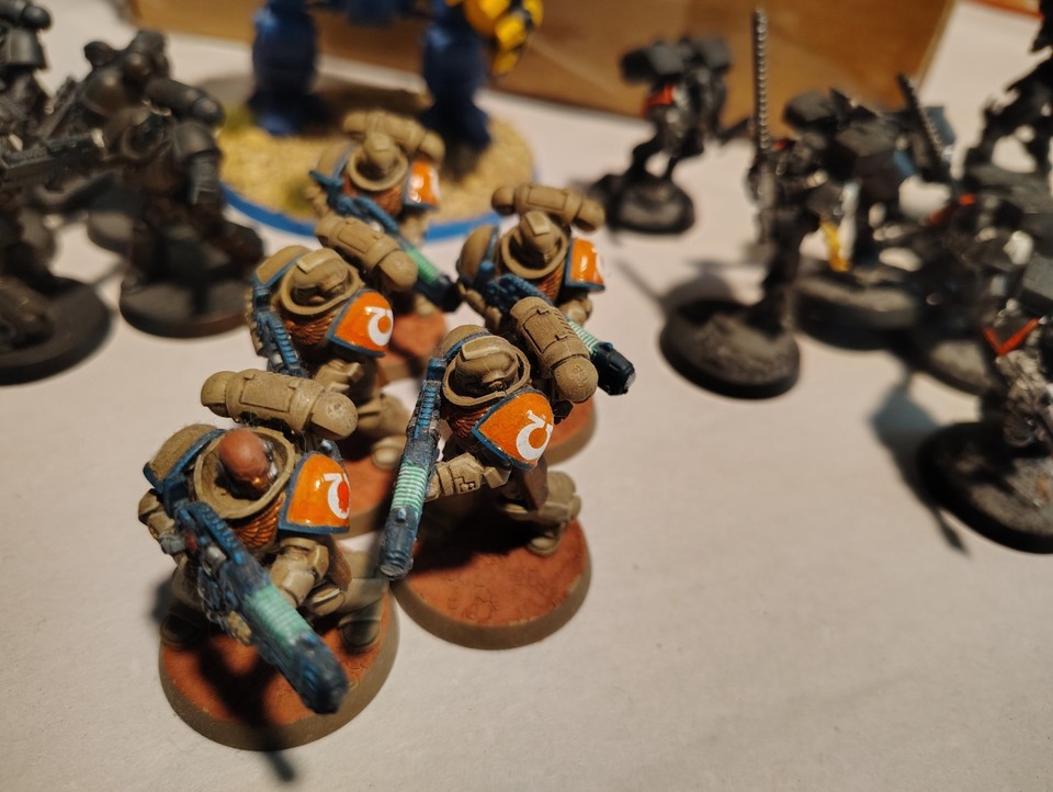 Warhammer 40k Kayvaan Shrike, Redemptor Dread, And x15 Space Marines ...